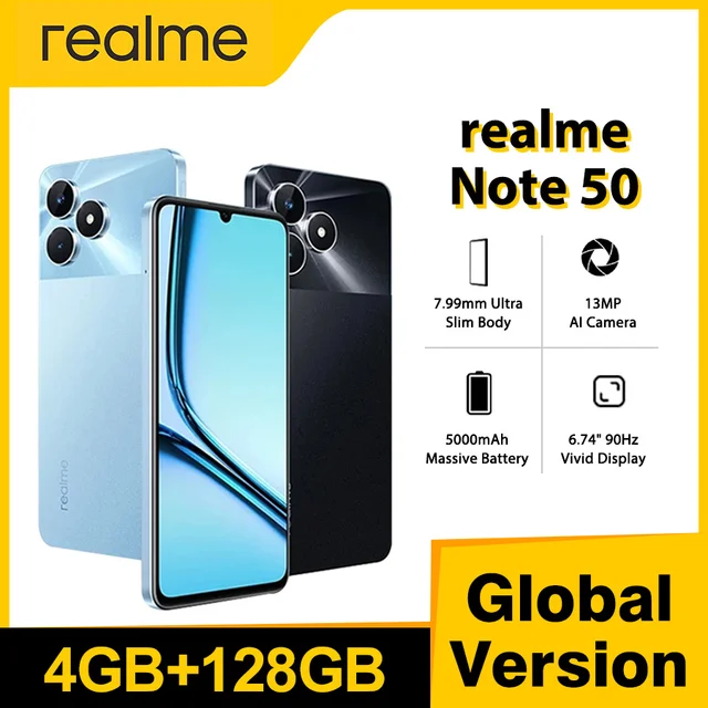 realme Note 50 6.74”90Hz Display 5000mAh Battery 13MP AI Camera ...