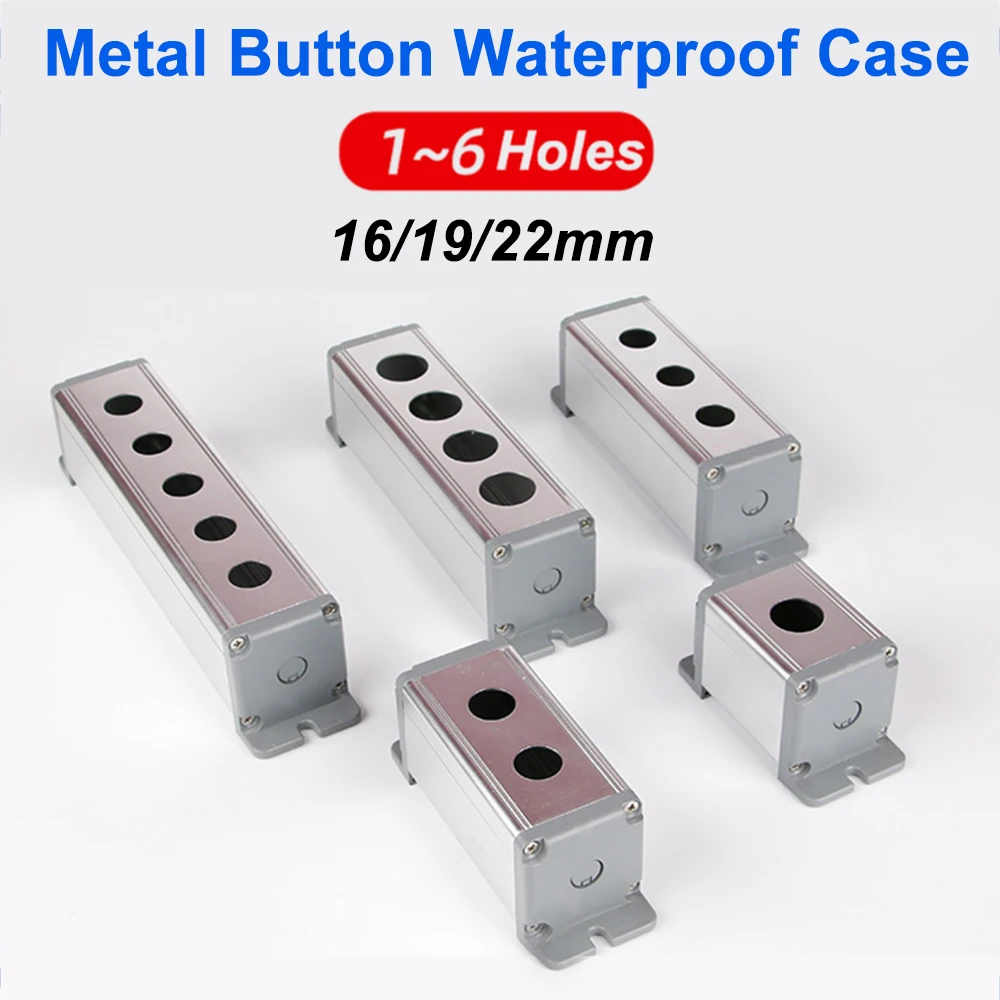 16mm 19mm 22mm Waterproof Aluminium Push Button Switch Box for Metal ...