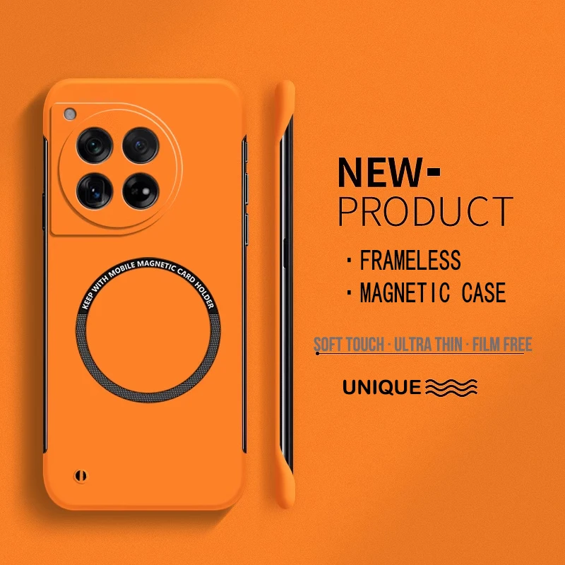 Ultra Thin Magnetic Frameless Matte Phone Case - Hard PC Protection ...