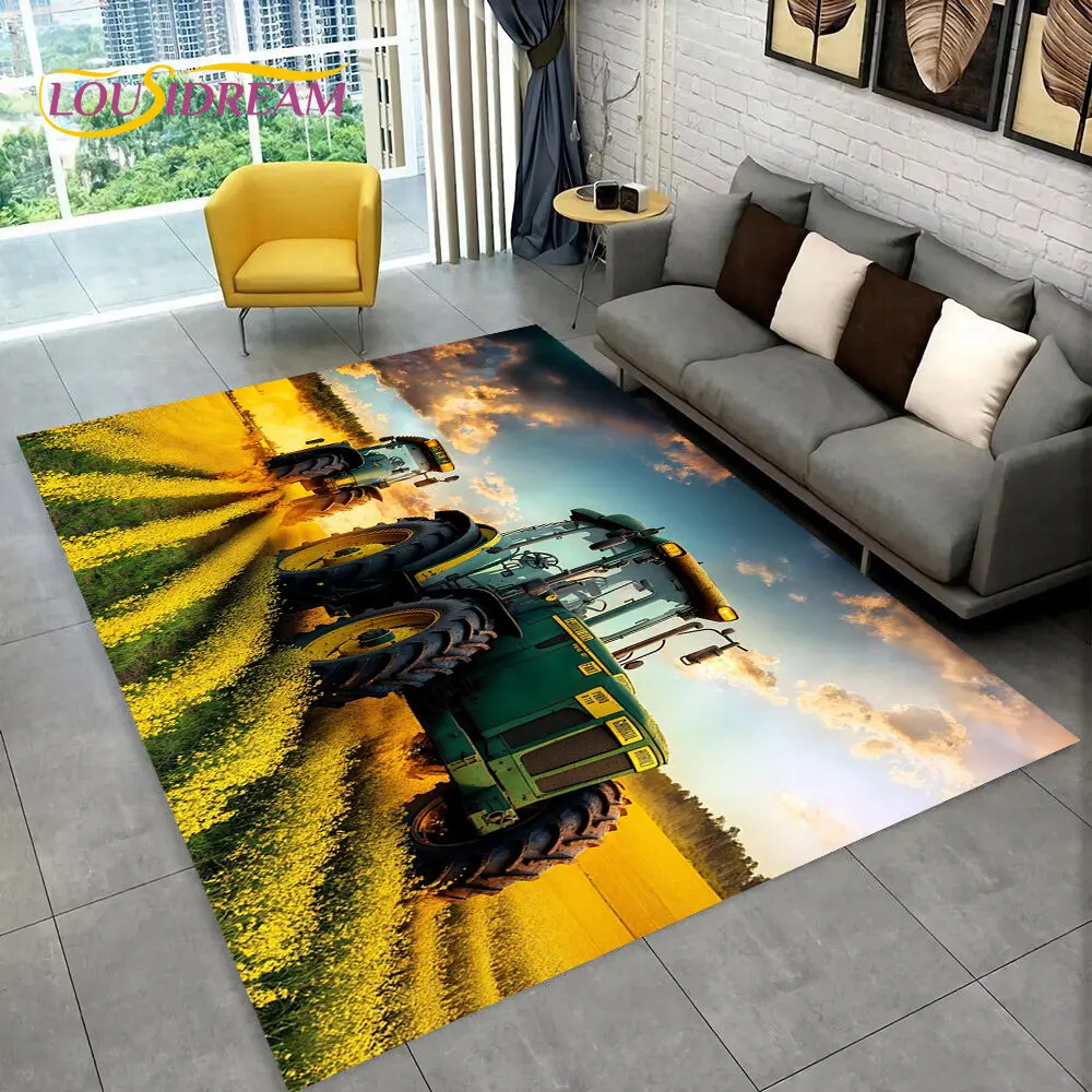 Truck-Car-Tractor-Series-Pattern-Area-Rug-Carpet-Rug-for-Home-Living ...