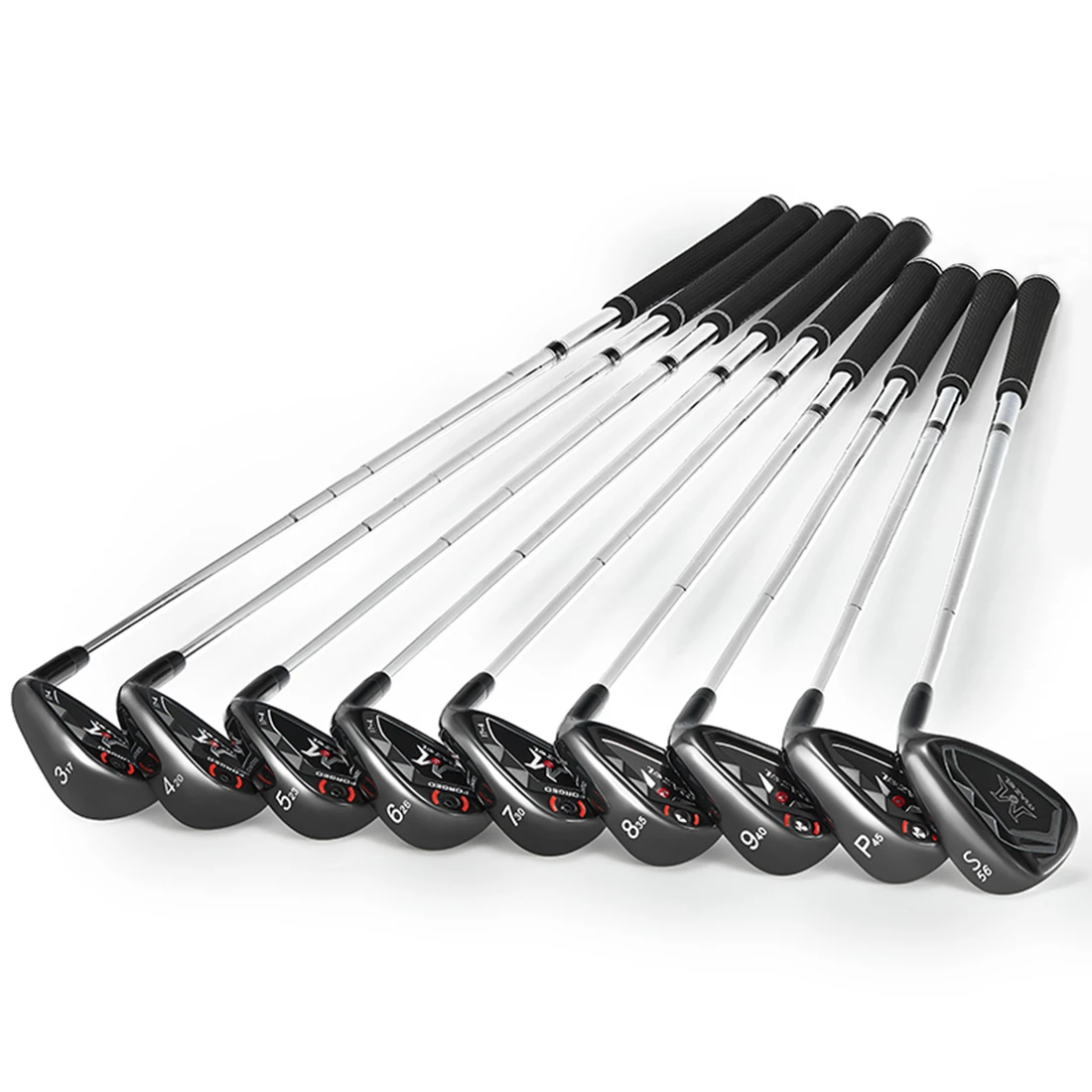 MAZEL Golf Black Complete Iron Sets Clubs (9PCS) Mens Or Womens Right Handed Club With Steel ...