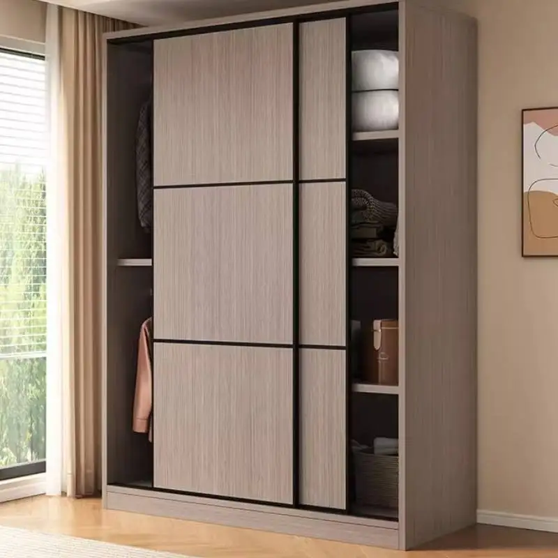 European Brown Wardrobe Closet Customized Tall White Wooden Wardrobe ...
