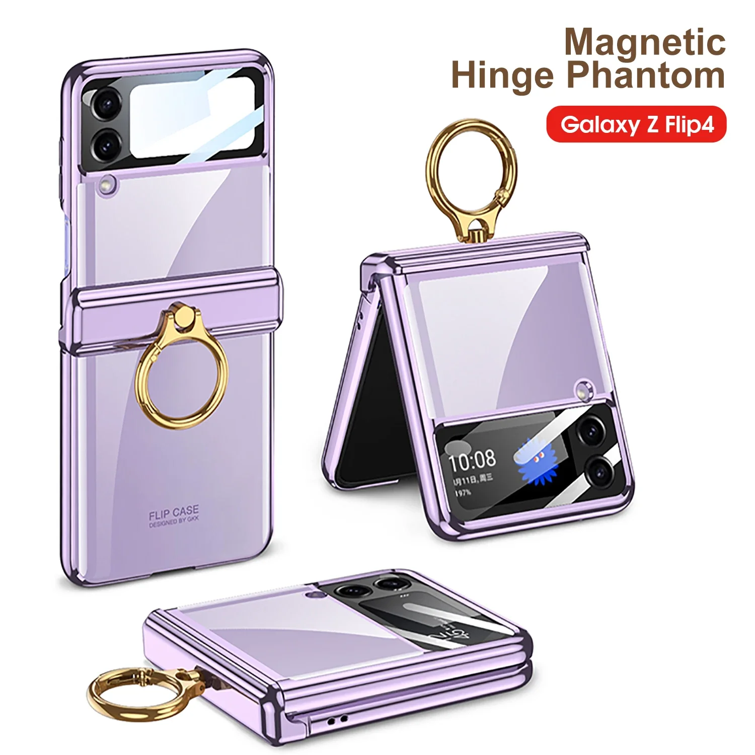 Magnetic-Hinge-Phantom-Ring-Holder-Case-for-Samsung-Galaxy-Z-Flip-4-5 ...