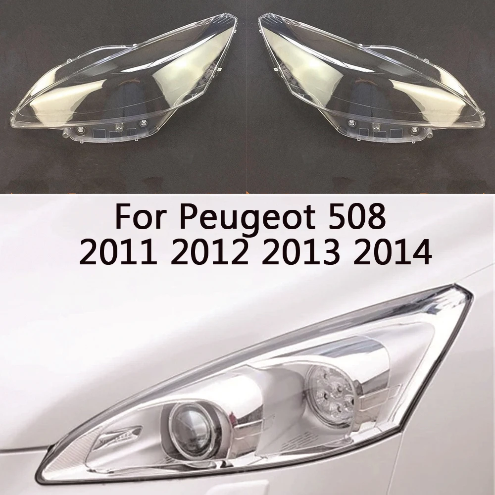Headlight-Cover-For-Peugeot-508-2011-2012-2013-2014-Lampshade-Case ...