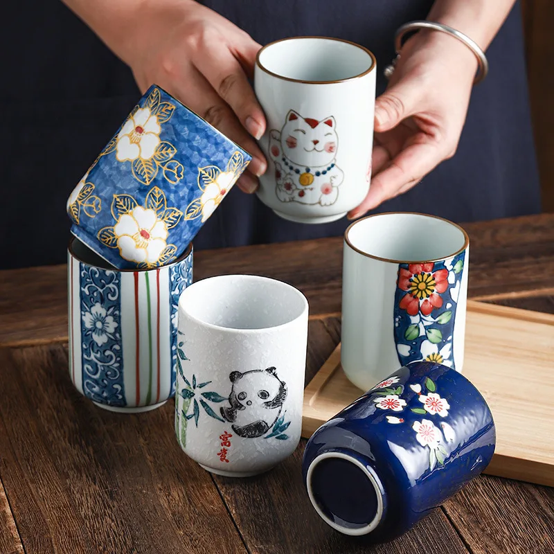 Japanese-ceramic-water-cup-straight-cup-hand-painted-and-wind-home ...