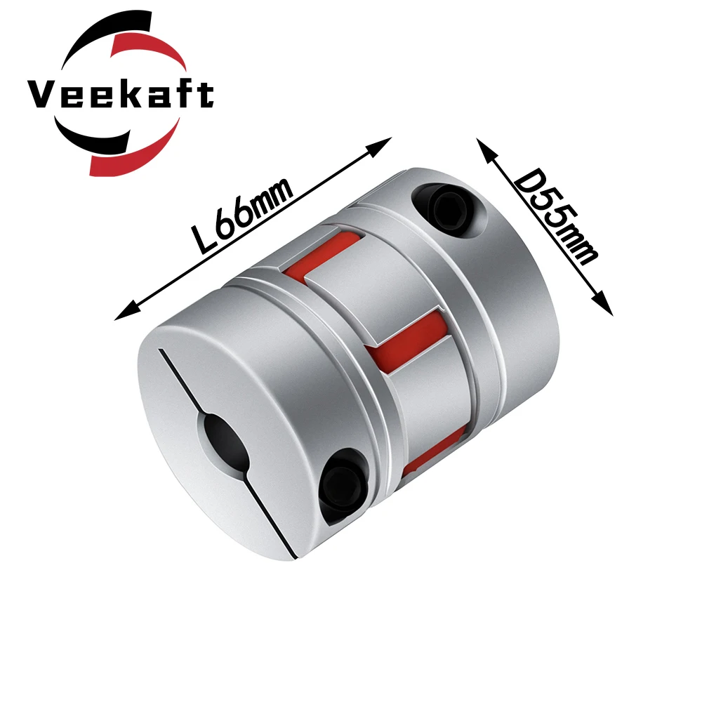 1PCS-Flexible-plum-clamp-coupler-D55L66-shaft-size-CNC-Jaw-shaft ...