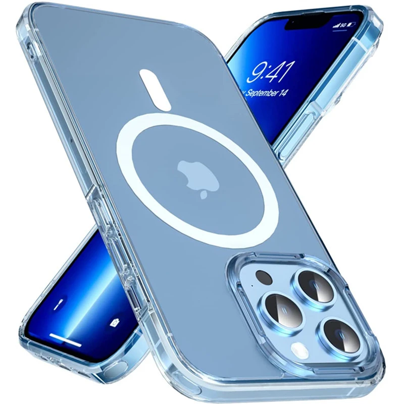 Luxury Original Clear Magnetic Macsafe Phone Case for IPhone 12 11 13 ...
