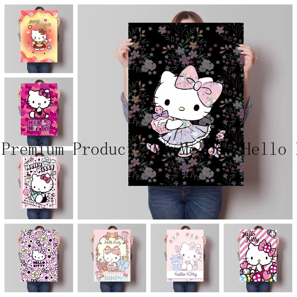 Anime-Peripheral-Sanrio-Poster-My-Melody-HelloKittys-Canvas-Painting ...