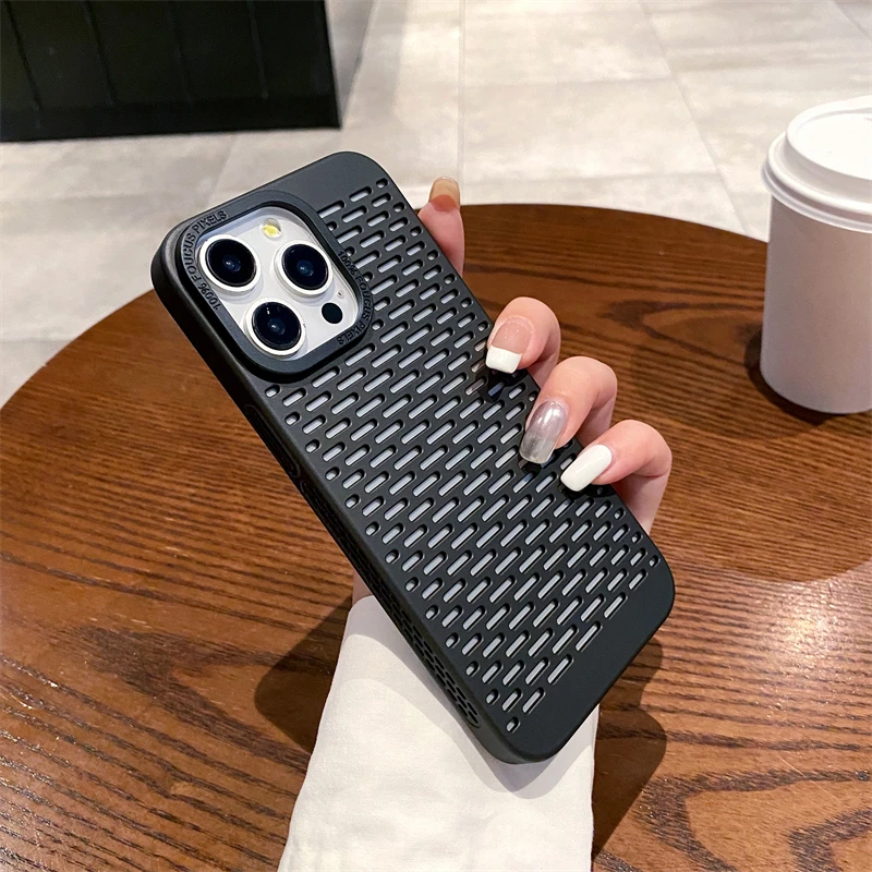 Luxury Heat Dissipation Hollow Phone Case for IPhone 15 14 13 12 11 Pro ...