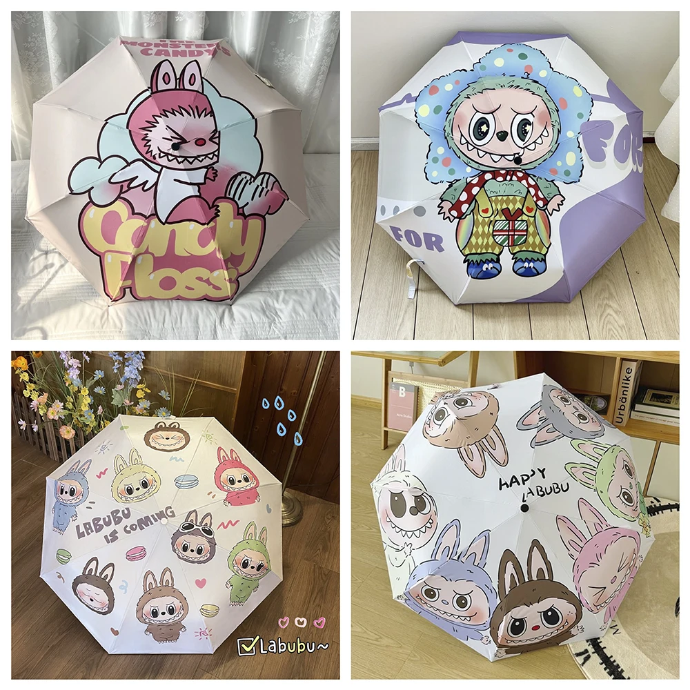 Labubu-Monster-Anime-Accessory-Sunscreen-Umbrella-Automatic-Rain ...