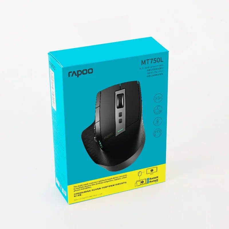 Rapoo MT750L/MT750S Multi-mode Rechargeable Wireless Mouse Ergonomic ...