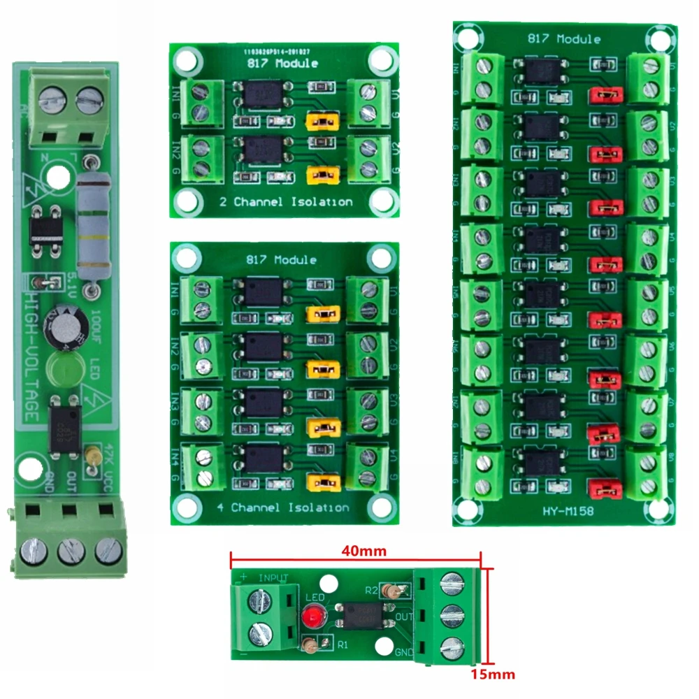 1-bit Ac 220v Optocoupler Isolation Module Voltage Detect Board Adaptive 3-5v For Plc Isolamento ...