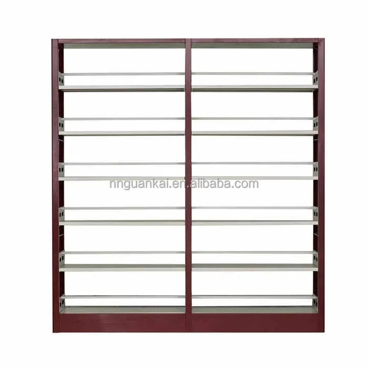 Hot-selling 6-layer Double-sided Metal Bookcase Steel Wooden Bookcase ...