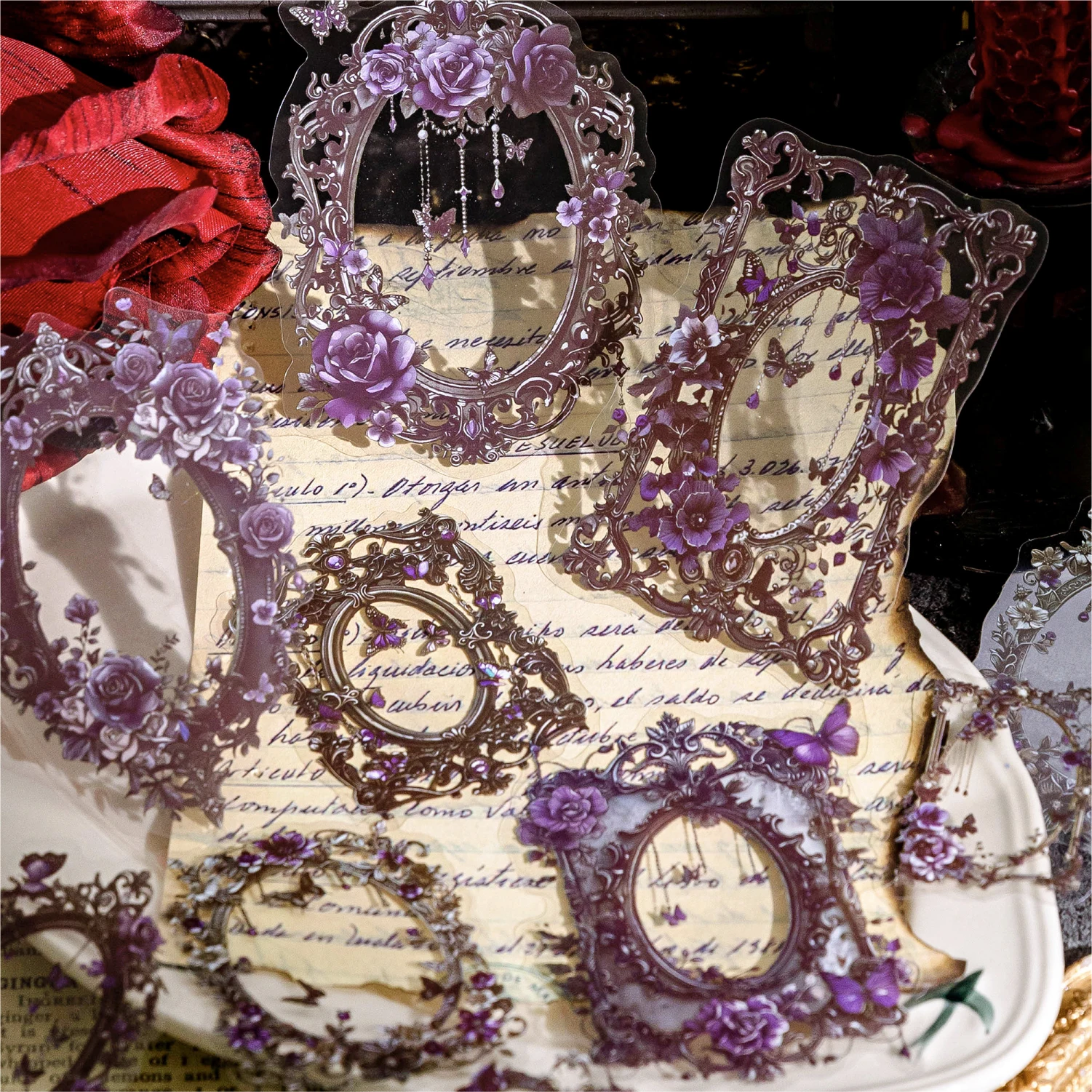 20-pcs-Large-size-Vintage-Cutout-Frame-Sticker-Junk-Journal-DIY ...