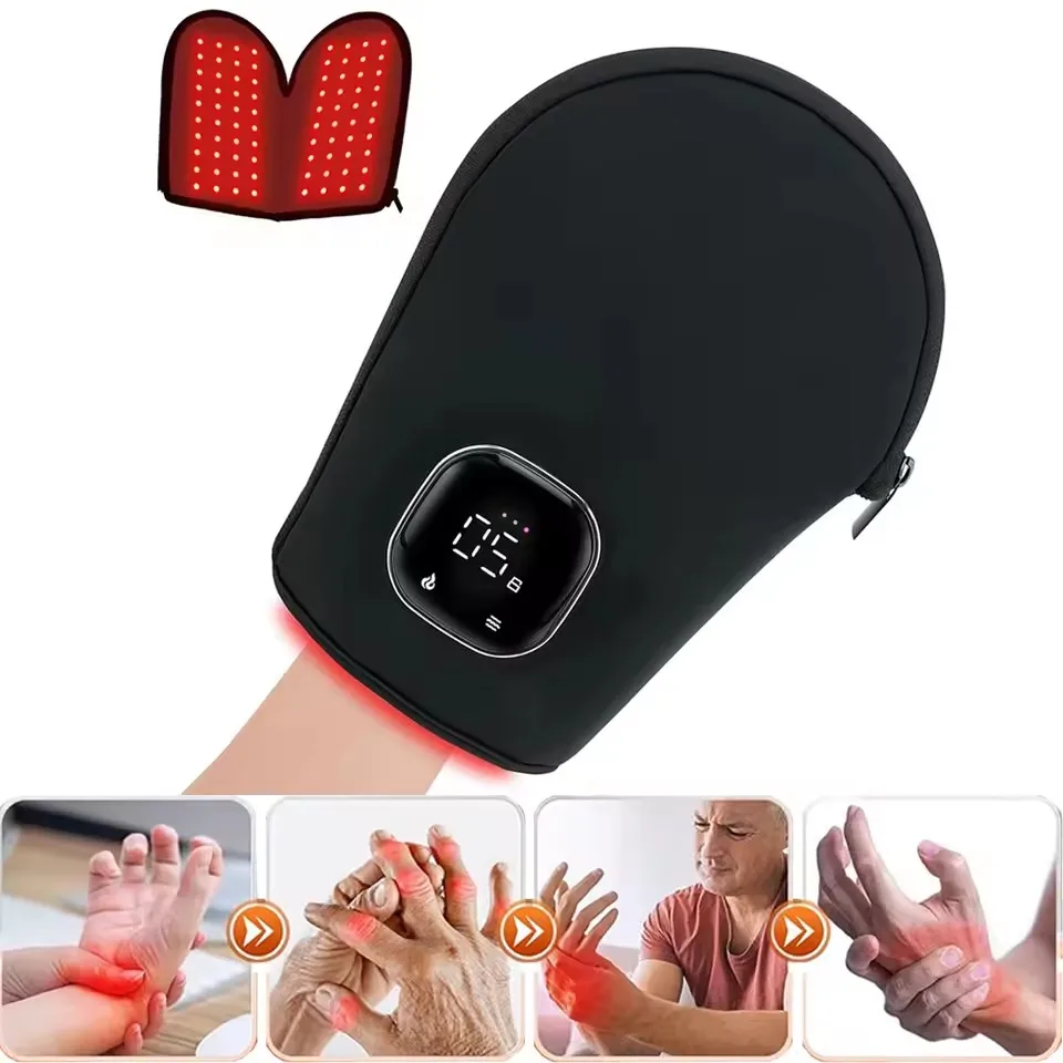 660nm 850nm Mul-tifunctional Massage Red Light Therapy Hand Gloves for ...