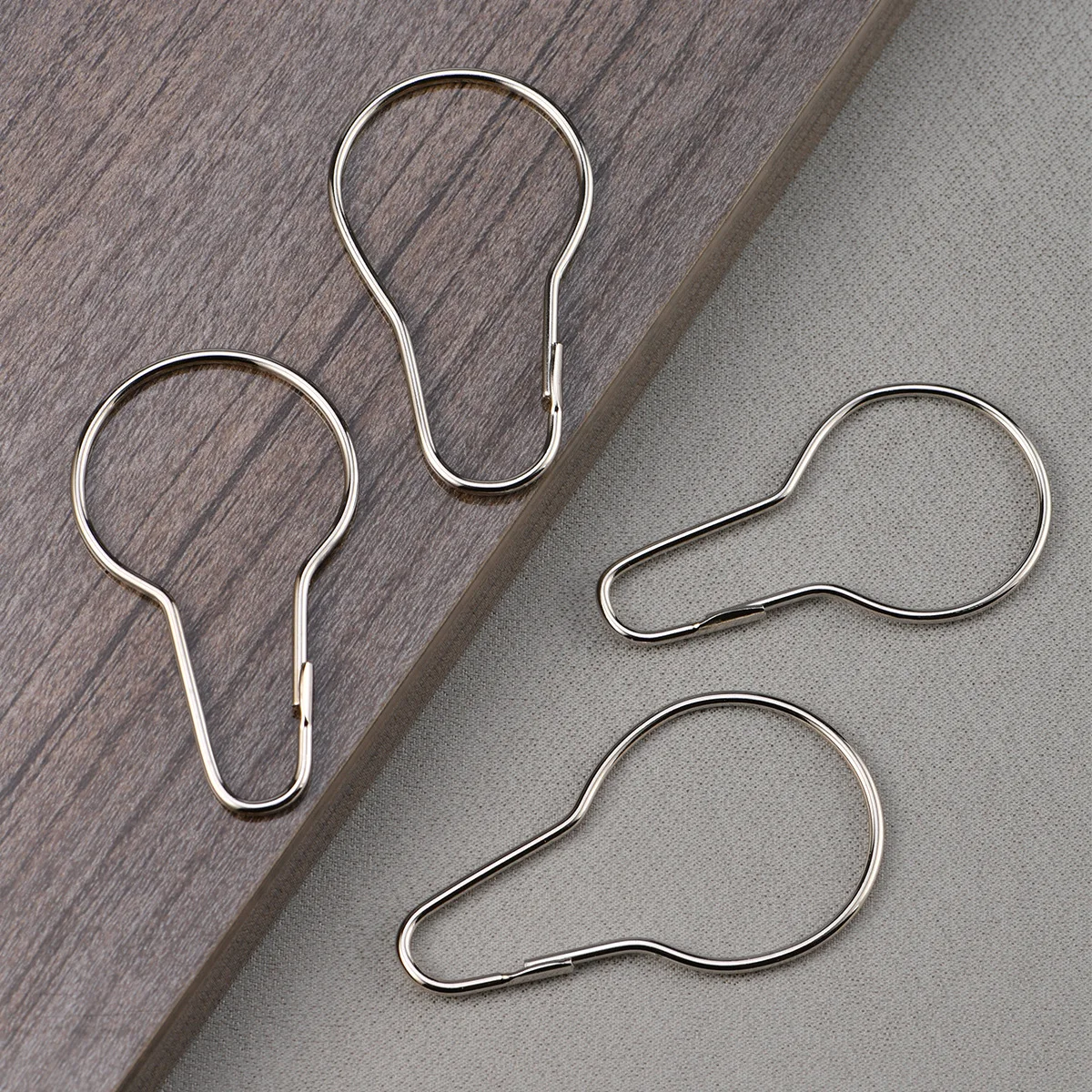 Beadless-gourd-buckle-gourd-shaped-shower-curtain-hook-metal-inverted ...