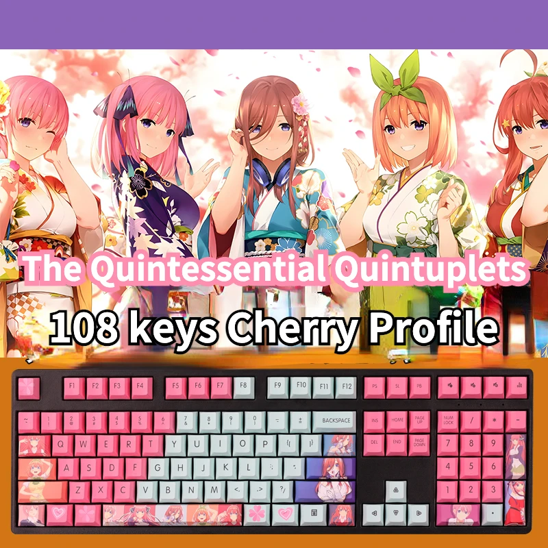 The-Quintessential-Quintuplets-keyboard-cap-personalidad-colorida ...