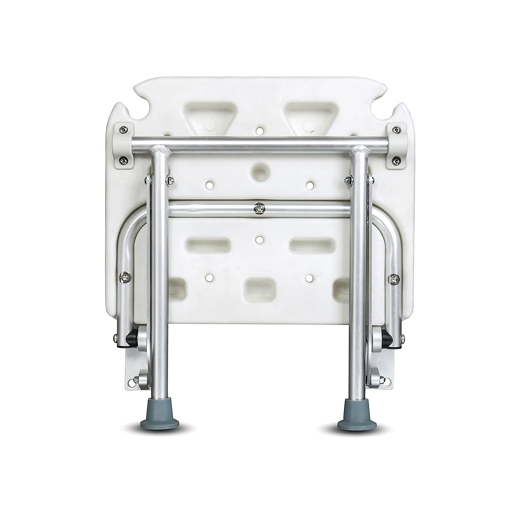 Folding Shower Bench Wall Mounted Flip up Bath Seat Screw in Bathroom ...