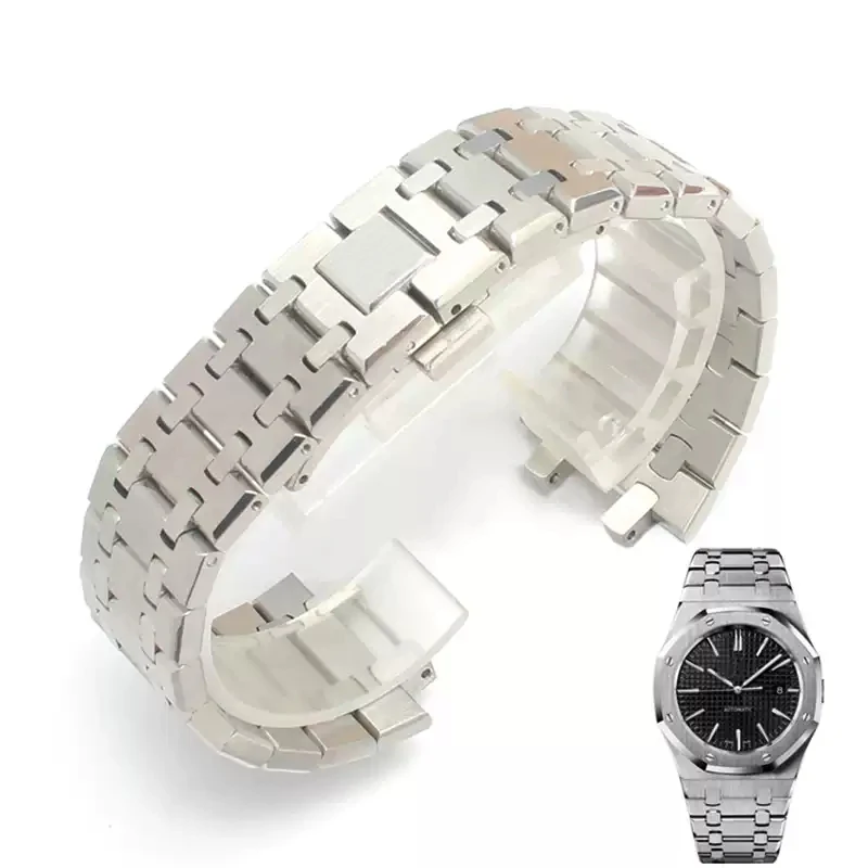Solid Stainless Steel Watch Band For AP 15400 15703 AP ROYAL OAK ...
