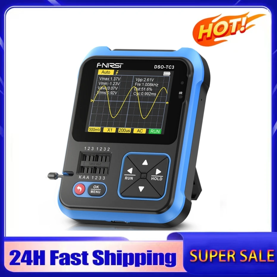 FNIRSI-DSO-TC3-Digital-Oscilloscope-Transistor-Tester-Function-Signal ...