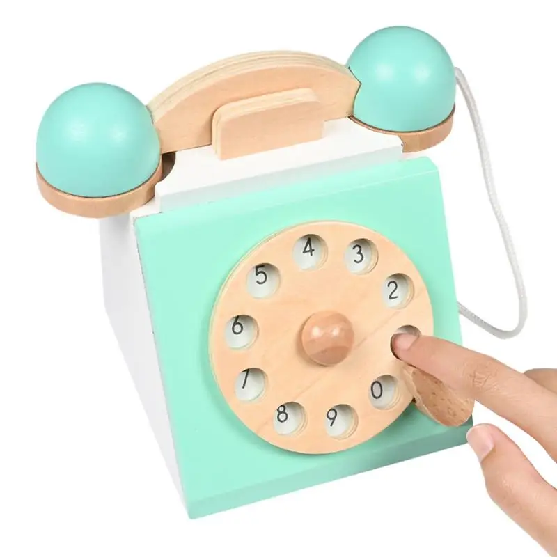 Telephone Toy Retro Play Landline Baby Phone Toy Old Telephone Model ...