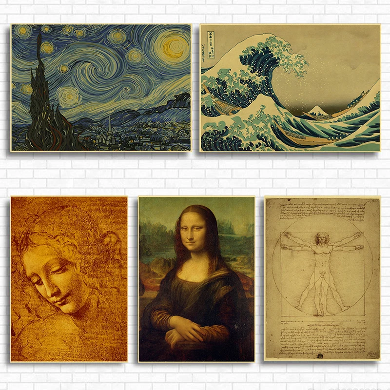 Leonardo-Di-Ser-Piero-Da-Vinci-Vincent-Willem-Van-Gogh-Poster-Prints ...