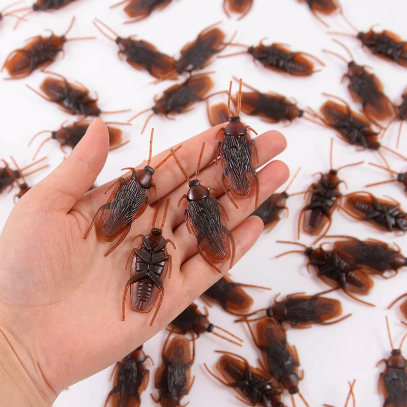 10-100Pcs-Artificial-Cockroach-Realistic-Fake-Roach-Insects-Novelty ...