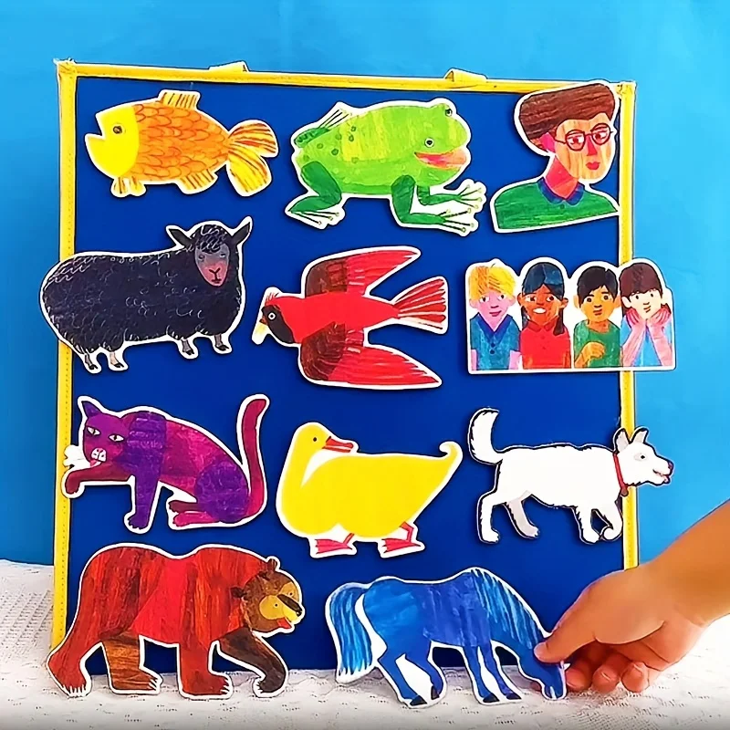 Felt teaching aids"Brown Bear,Brown Bear,What Do You See?" classroom ...
