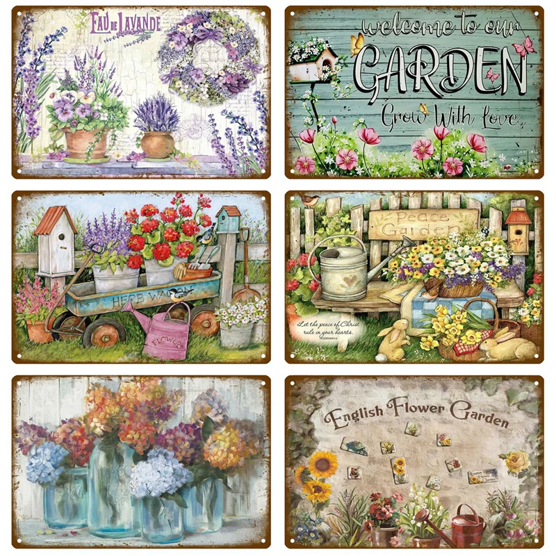 Retro-Tin-Sign-Poster-Garden-Vintage-Wall-Poster-Metal-Sign-Decorative ...