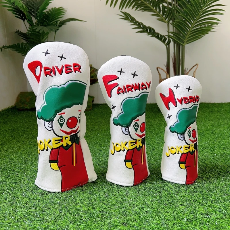 Golf-Club-Head-Covers-Funny-Clown-Golf-Head-Cover-3-Wood-Headcover-Golf ...