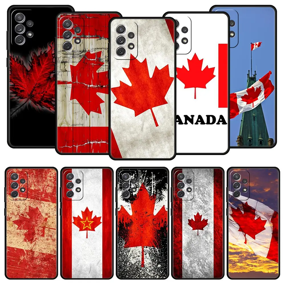 Canada Canadian Flag CA Leaf Phone Case For Samsung Galaxy A13 4G A52 A33 5G A53 A73 A23 A03s ...