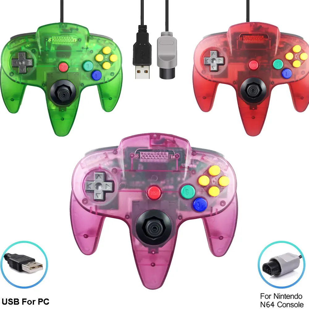 Classic-N64-Controller-for-Nintendo64-Video-Game-Console-USB-Wired ...