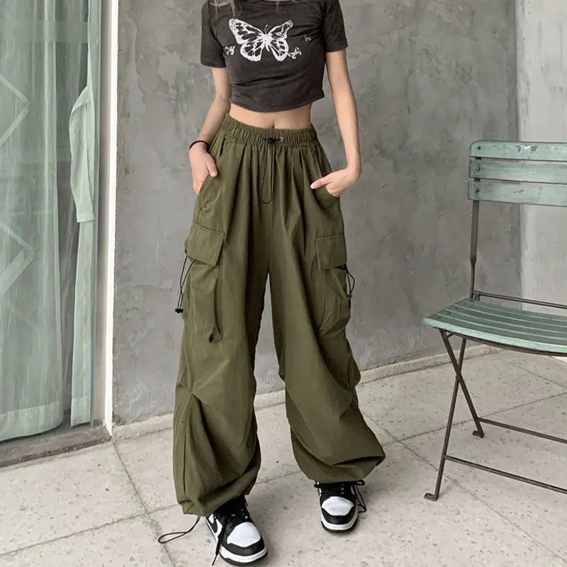 Women-Big-Pockets-Cargo-Pants-Y2K-Harajuku-Drawstring-Oversized-Pants-Female-Street-Style-Solid ...