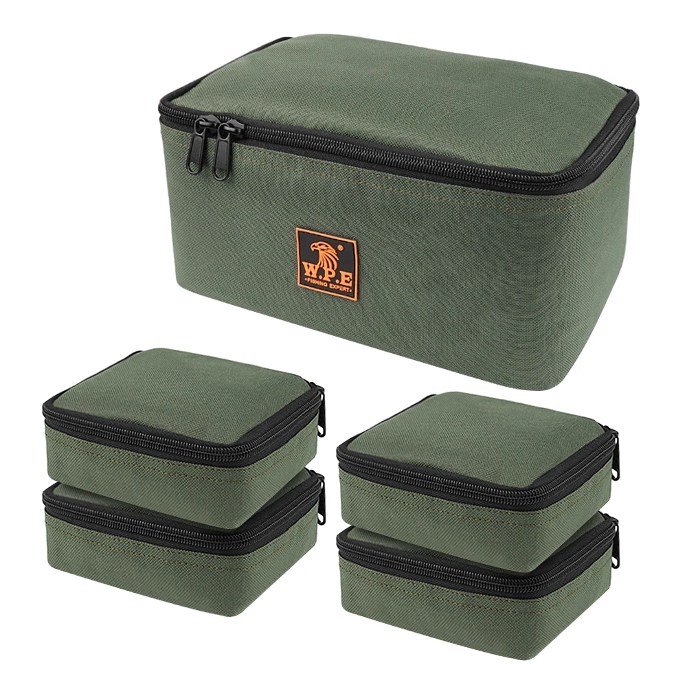 W.P.E Fishing Tackle Bag with 4 Small Pouches Fishing Reel Lure Storage ...