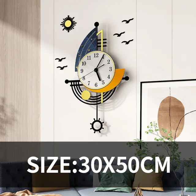 Decorative Wall Clock Navigation Sailboat Creative Design Clock ...