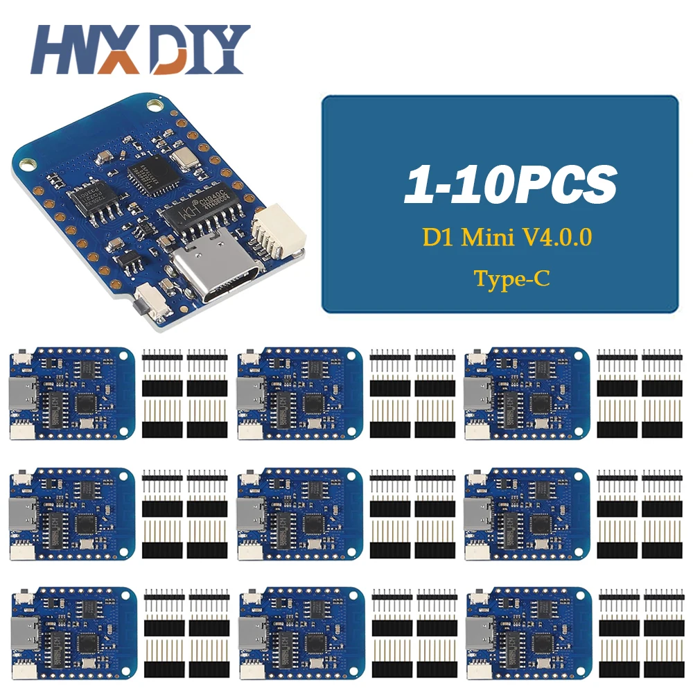 1-10PCS WEMOS D1 Mini V4.0.0 TYPE-C WIFI Internet of Things Board based ...