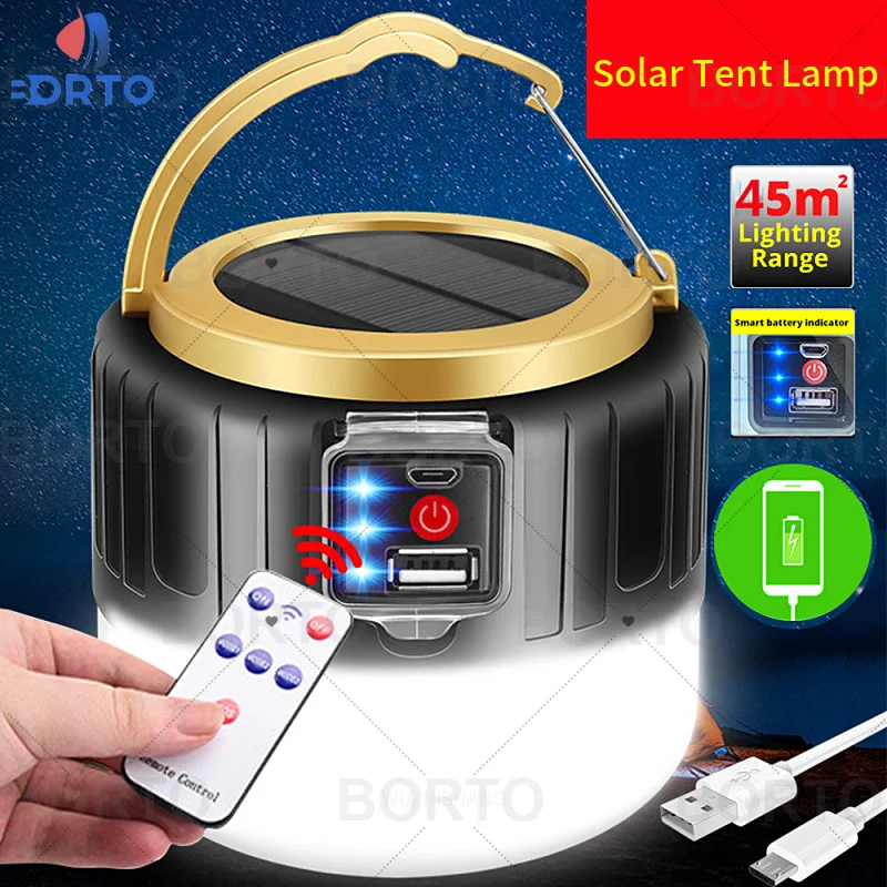 1000-Watts-Solar-LED-Camping-Light-USB-Rechargeable-Bulb-For-Outdoor ...