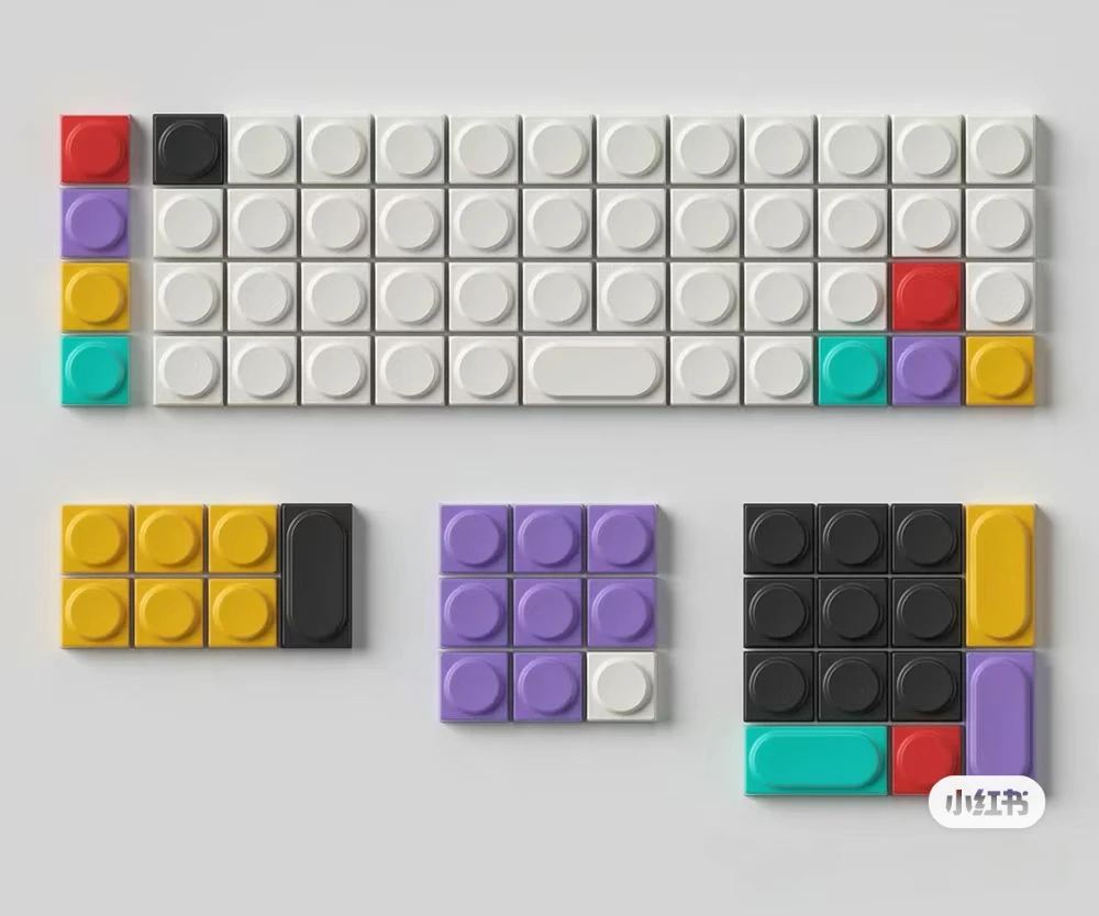 Toy-Keycap-Set-Clear-Matte-Building-Block-Keyboard-Caps-Pbt-Custom-Slim ...