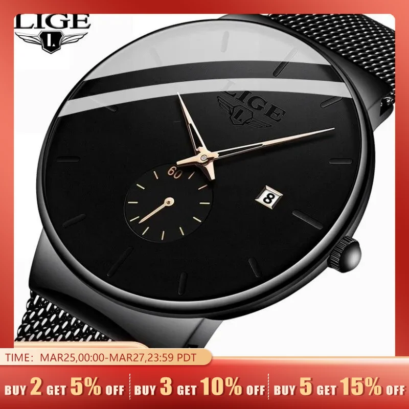 LIGE-Fashion-Mens-Watches-Top-Brand-Luxury-Quartz-Watch-Men-Casual-Slim ...