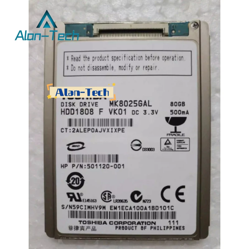 For-T-oshiba-Hard-Disk-MK4009GAL-2510P-2710P-DV-D420-REPLACE-MK6028GAL ...