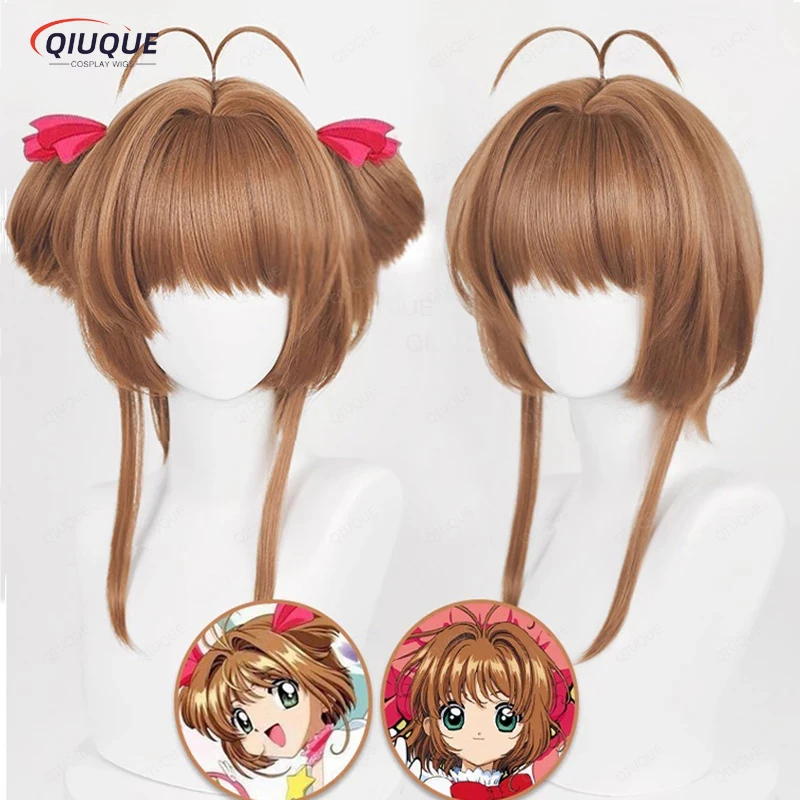 Sakura Kinomoto Cosplay Wig Anime Card Captors Sakura Heat Resistant ...
