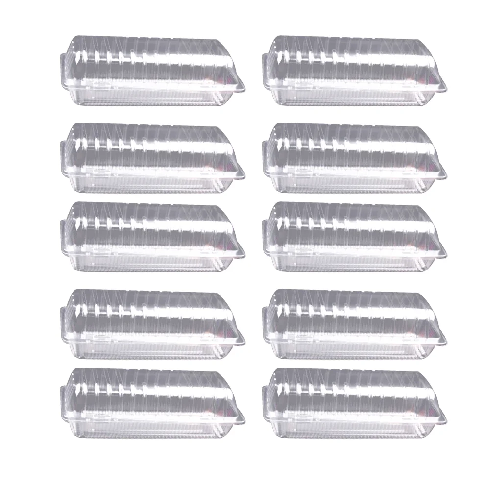 50 Pcs Cookie Trays Lids Plastic Cupcake Boxes Clear Container Fruit ...