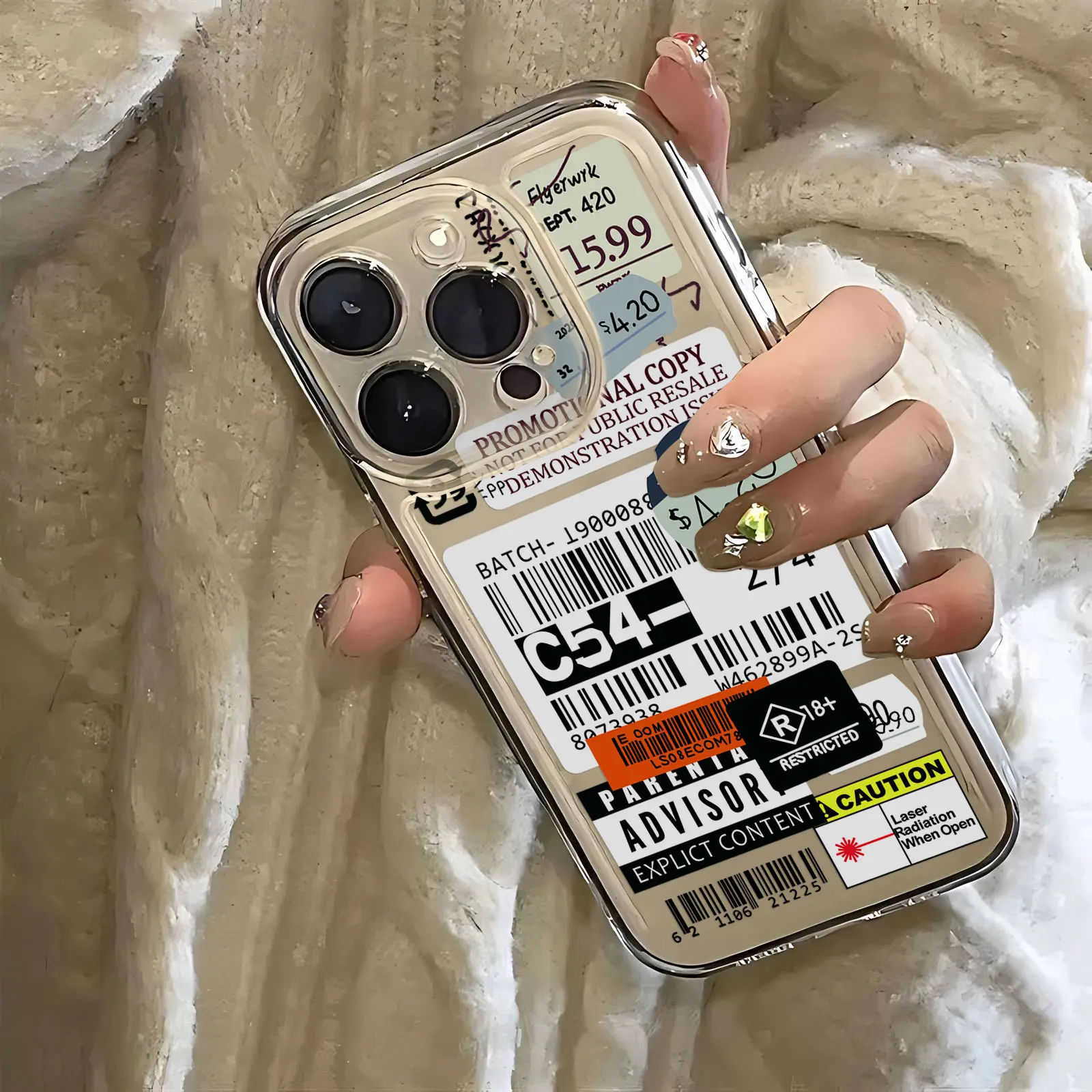 Trend-Stamp-Label-Barcode-Phone-Case-For-iPhone-16-15-14-13-12-11-Mini ...