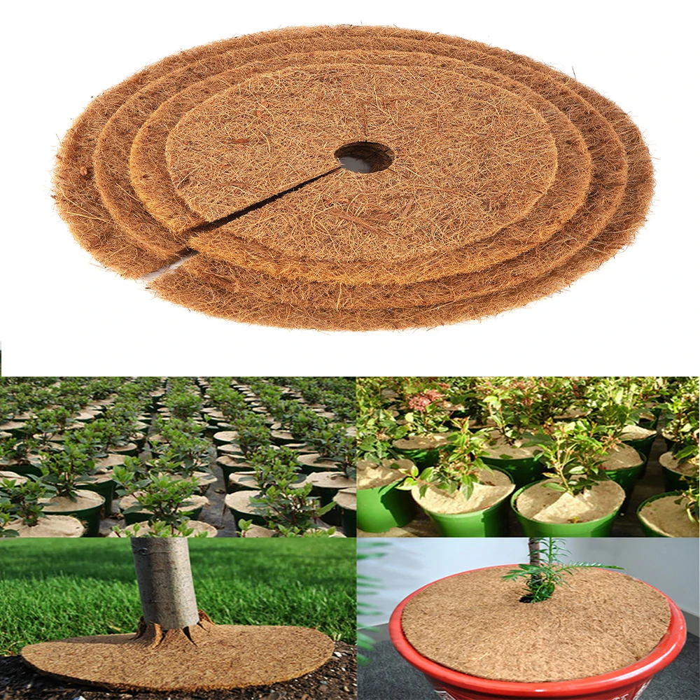 1PC-Round-Tree-Mat-Protection-Grass-Coconut-Fibers-Mulch-Gardening ...