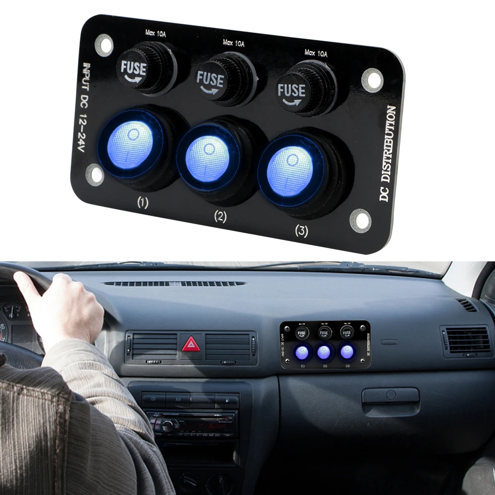 For-Car-Marine-Truck-Porous-Toggle-Switch-Replaceable-Fuse-Holder-Car ...