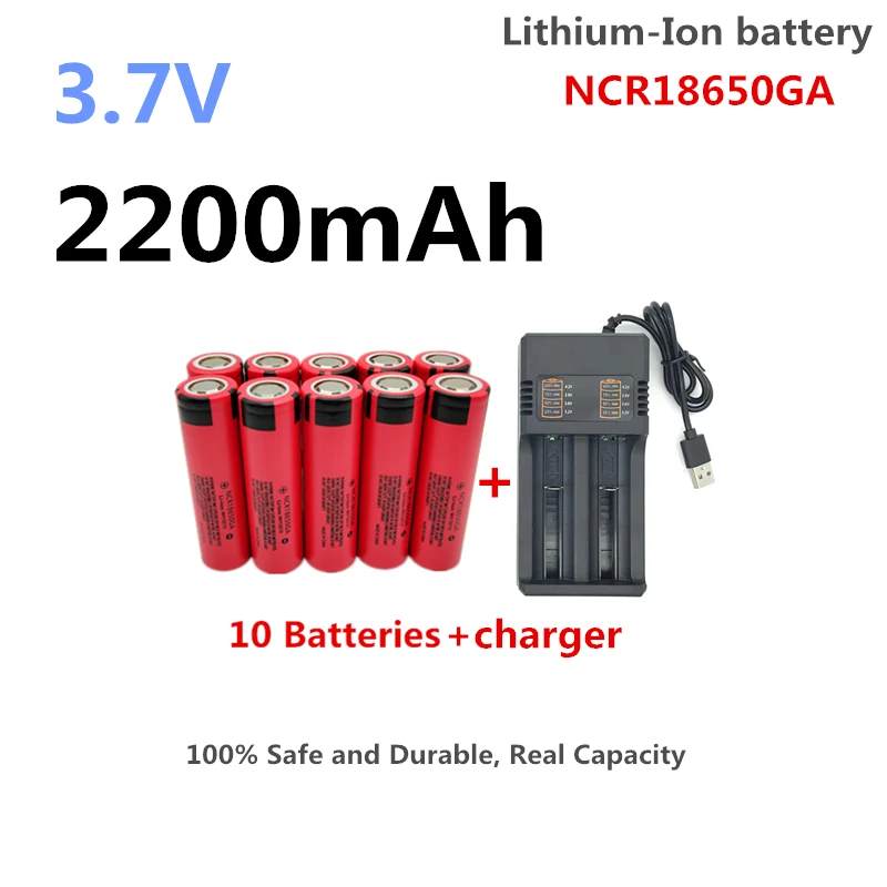 100-safe-and-durable-actual-capacity-3-7V-18650-2200mAh-lithium-ion ...
