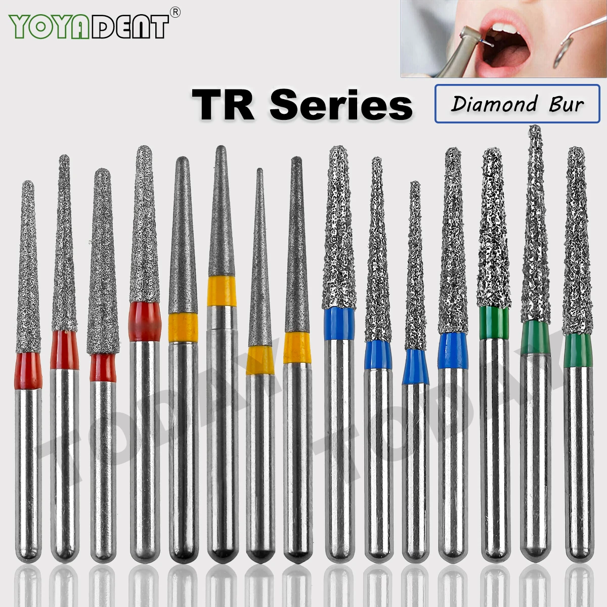 Dental-Bur-Diamond-Burs-Taper-Round-End-TR-Type-Extra-Fine-Standard ...