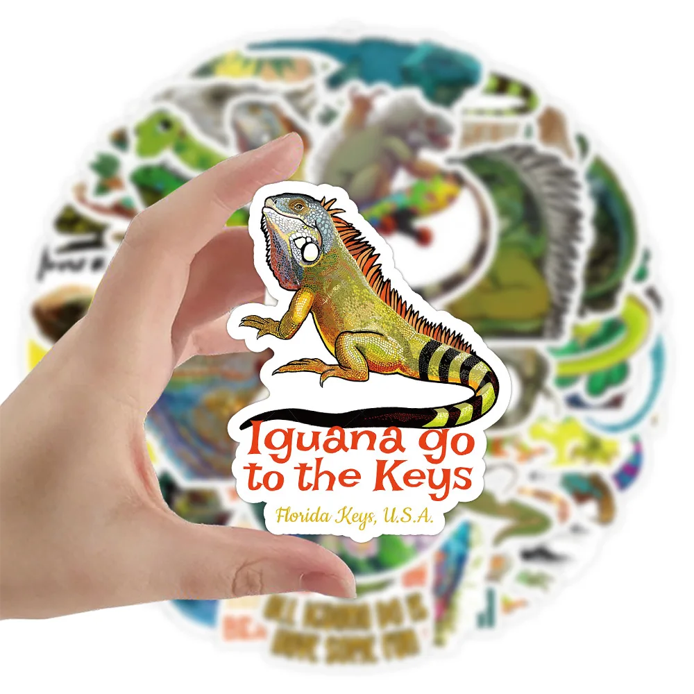 10-50Pcs-Gecko-Cartoon-Reptile-Pet-Wall-Lizard-Animal-Stickers-For ...