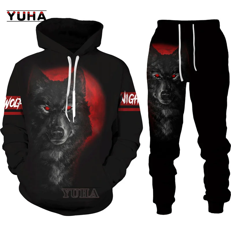 Conjunto de Sudadera con capucha para hombre, chándal con estampado 3d ...