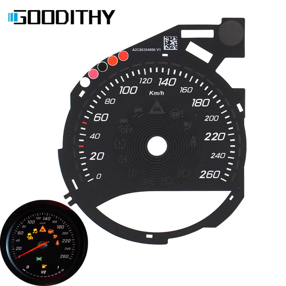 Interior-Front-Dash-Speedometer-Kilometer-Decals-Sticker-For-Mercedes ...